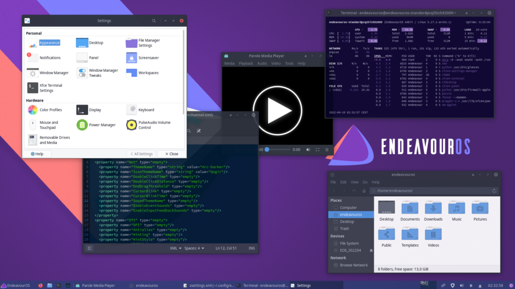 Media images – EndeavourOS