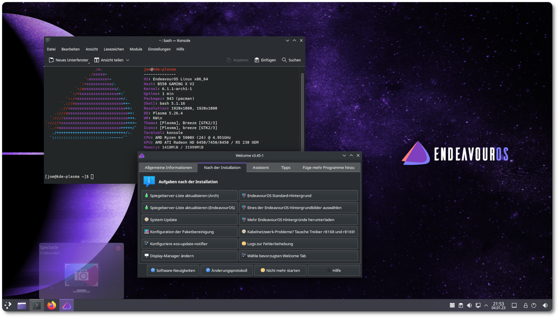 Media images – EndeavourOS